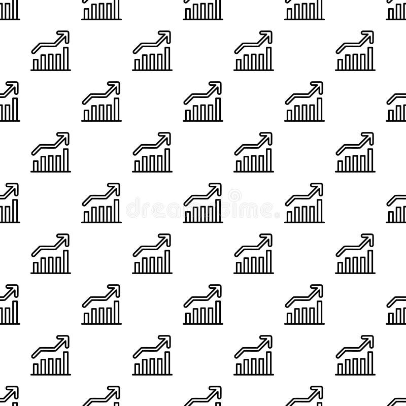 Grow Up Graph Pattern Seamless Stock Vector - Illustration of ...
