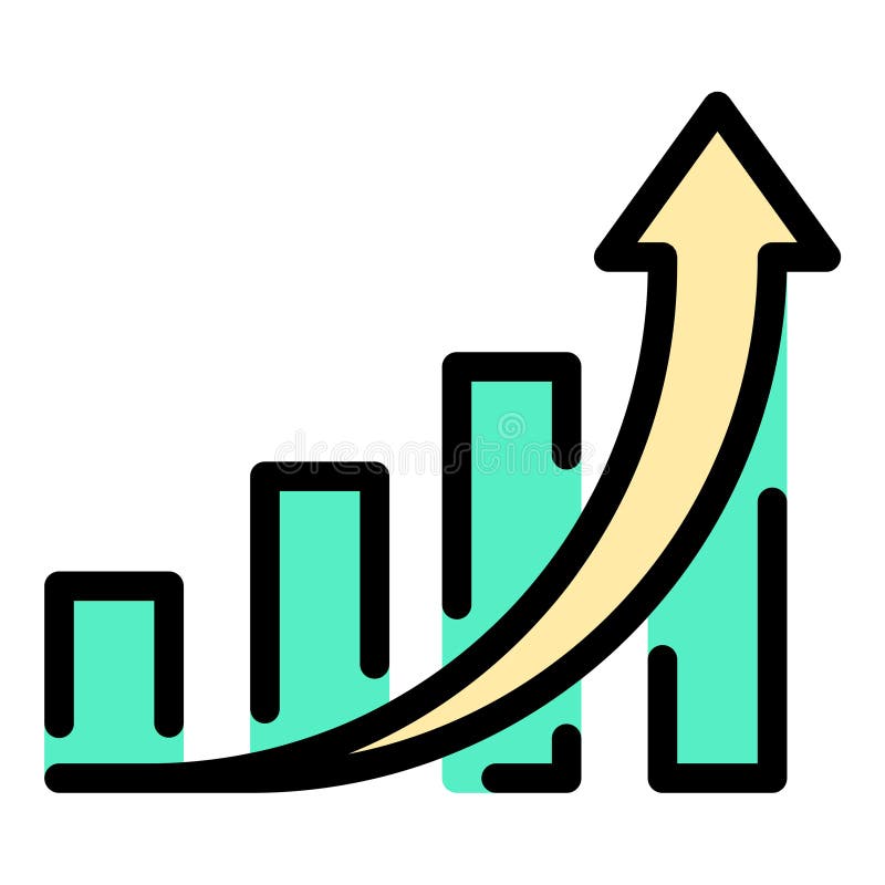 Grow Up Icon Flat Line Style Illustration Representing Personal ...