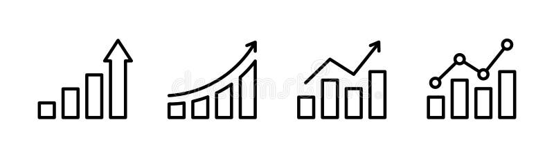 Growing Arrow Chart Icon. Growing Bar with Arrow. Increase Chart Icon ...