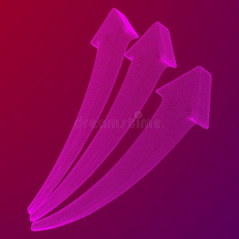 Growing arrow chart vector stock vector. Illustration of pointer ...