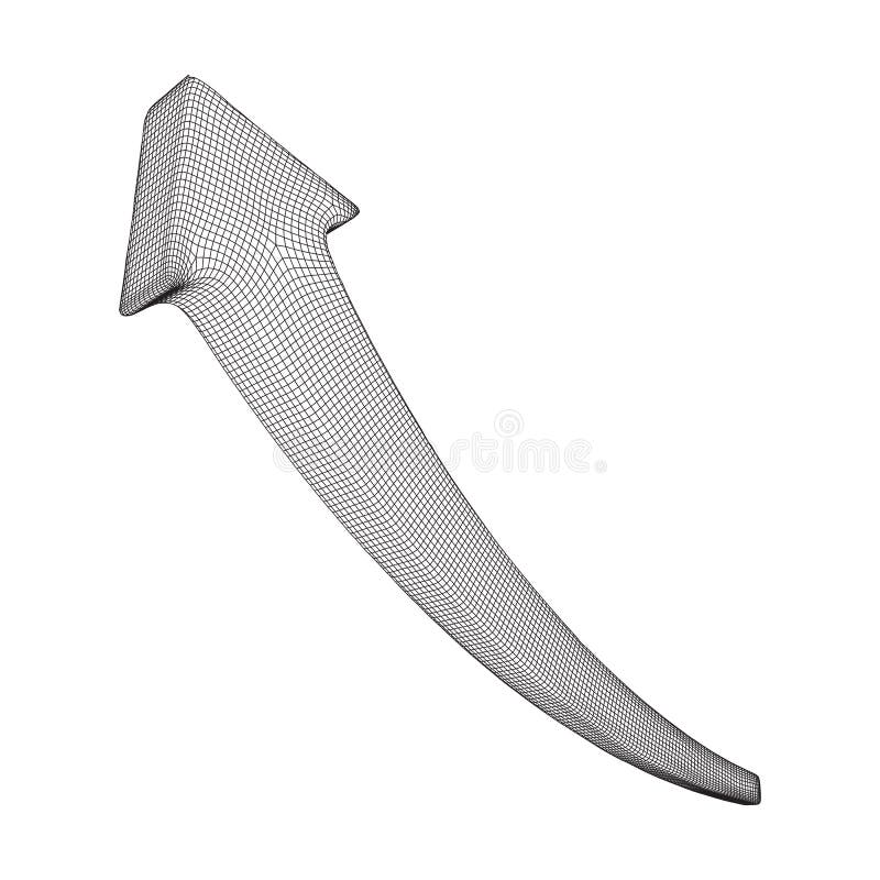 Growing arrow chart vector stock vector. Illustration of growth - 134521688