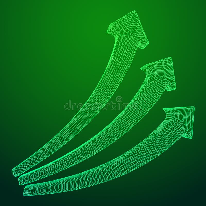 Growing arrow chart vector stock vector. Illustration of concept ...