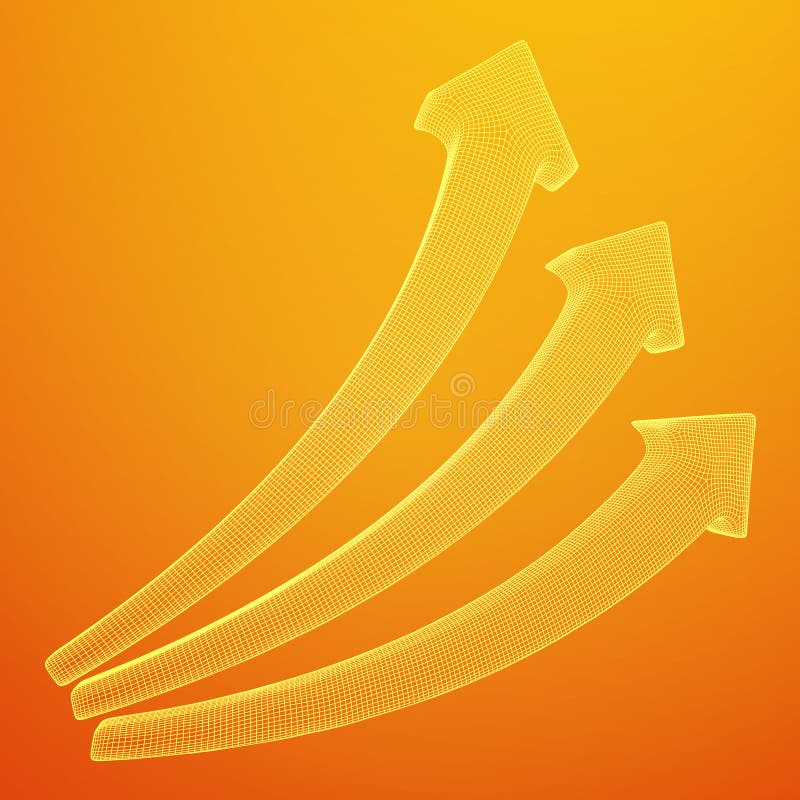 Growing arrow chart vector stock vector. Illustration of growth - 135177112