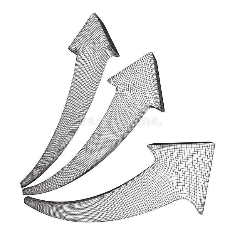 Growing arrow chart vector stock vector. Illustration of concept ...