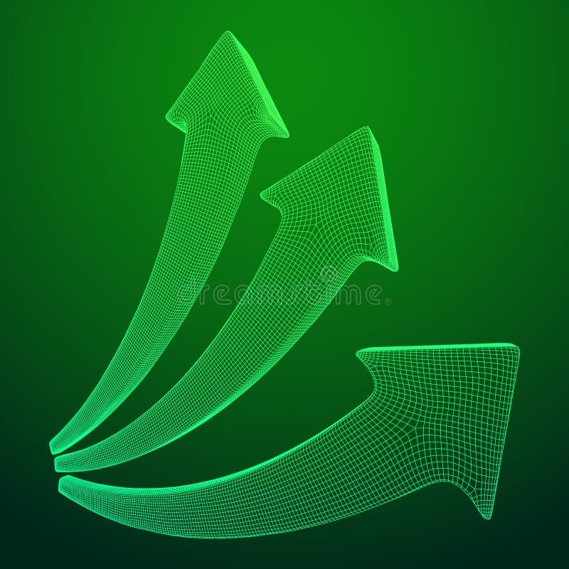 Growing arrow chart vector stock vector. Illustration of measure ...