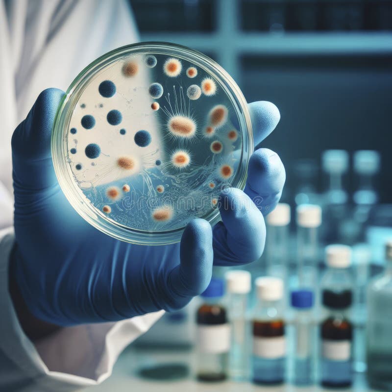 Growing Bacteria in the Laboratory. Ai Generative Stock Illustration ...