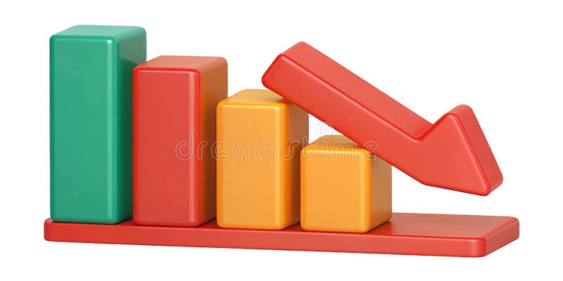 Growing Bar Chart with Arrow. Generative AI Stock Illustration ...