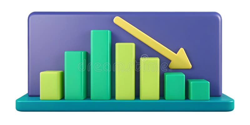 Growing Bar Chart with Arrow. Generative AI Stock Illustration ...