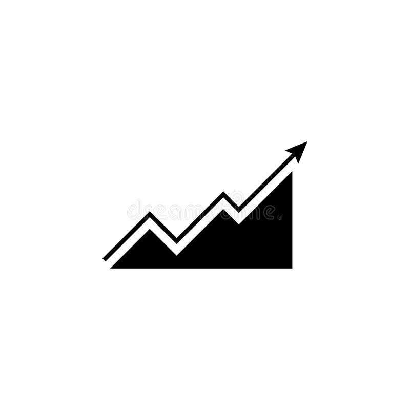Growing Bar Graph, Growth Diagram, Chart Solid Flat Vector Icon ...