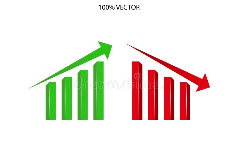 Growing Bar Graph Icon in Black on a White Background. Vector Stock Illustration - Illustration ...
