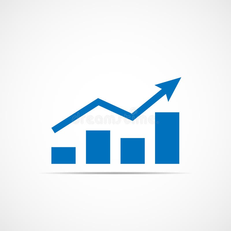 Growing Bar Graph Icon. Vector Illustration. Stock Illustration ...