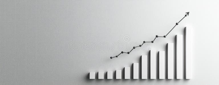 Growing Bar Graphs and Line Charts Represent Positive Trends in Data ...