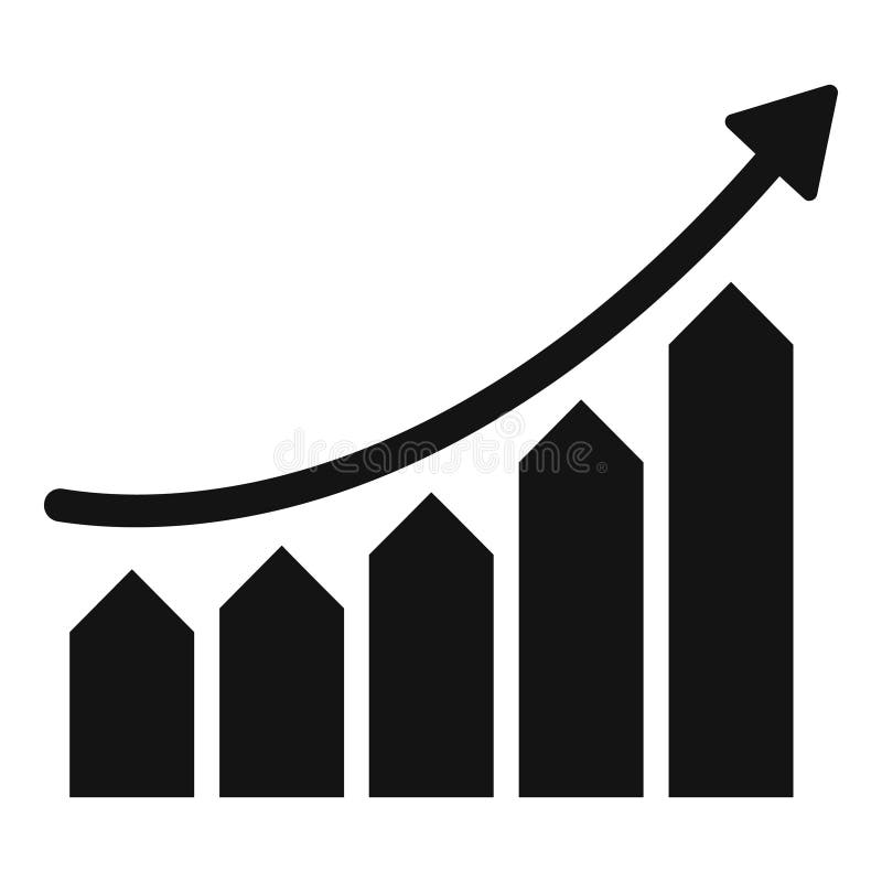 Growing Bars Chart Showing Market Increase Success Stock Vector ...