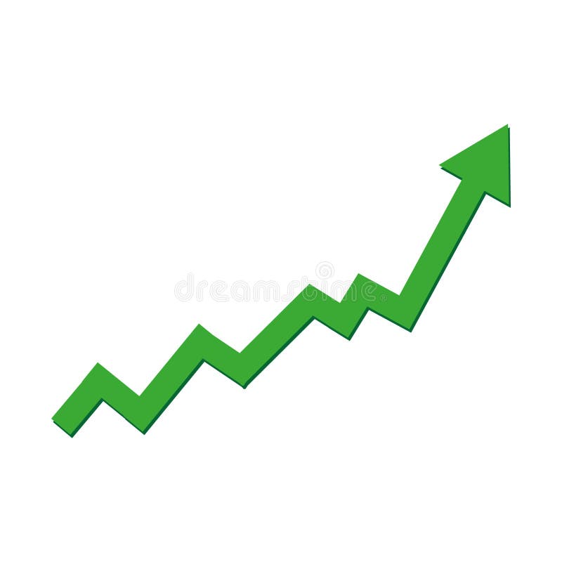 Growing Business Arrow on White Background Stock Illustration ...