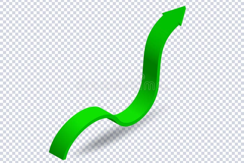 Growing Business 3d Green Arrow on Transparent Stock Vector ... Growing Business 3d Green Arrow on Transparent Stock Vector ...