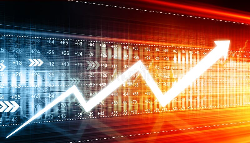 Growing business graph stock illustration. Illustration of background ...
