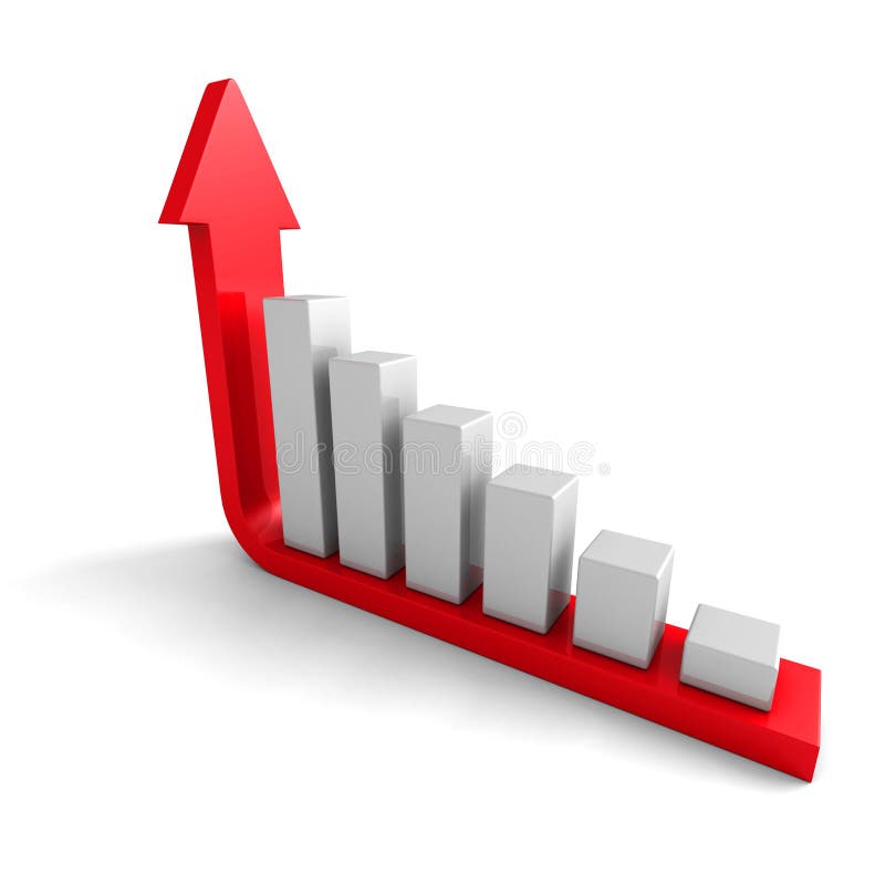 Growing Business Graph with Rising Arrow Stock Image - Image of profile ...
