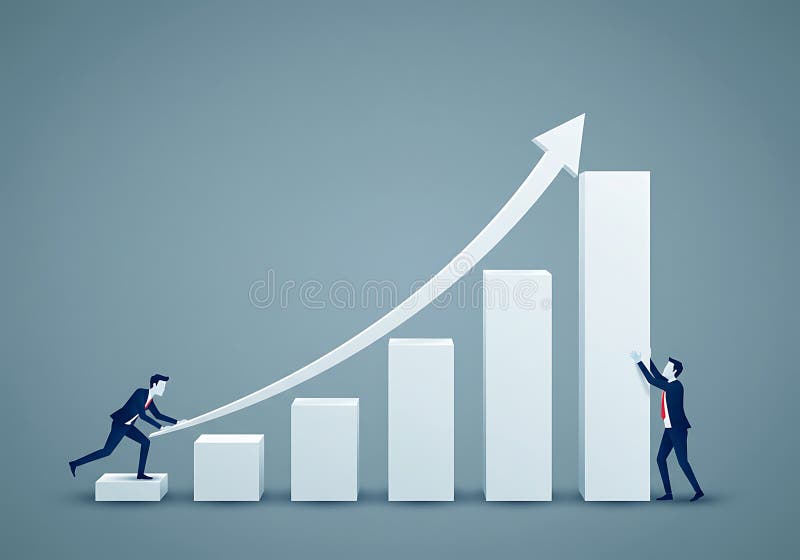 Growing Business Stress and Scaling Data Chart Concept Stock ...