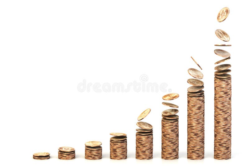 Growing chart of dollars stock image. Image of money - 19679649