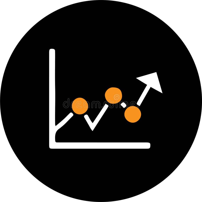 Growing Chart Presentation Icon, Vector Business Illustration Stock ...