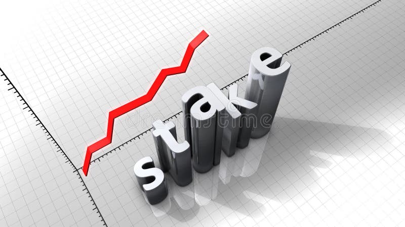Growing chart, Stake. stock video. Video of balance - 203864921