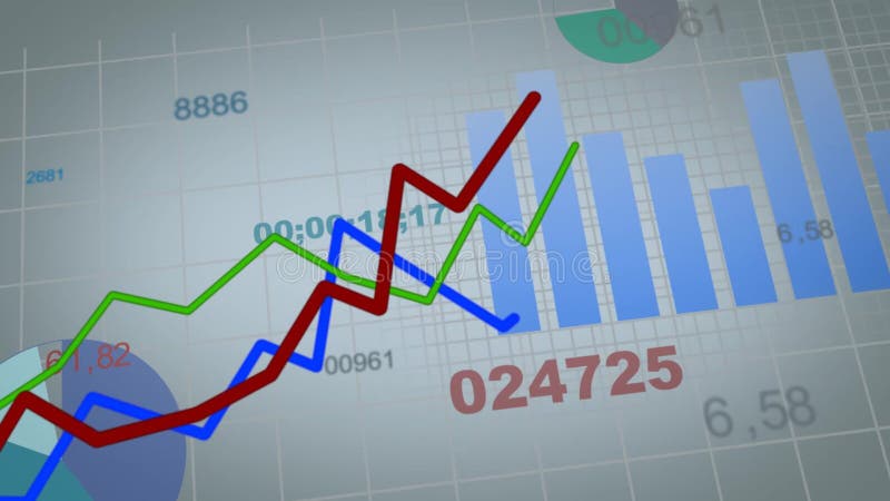 Growing Charts Animation in Addition To Black Background Stock Footage ...