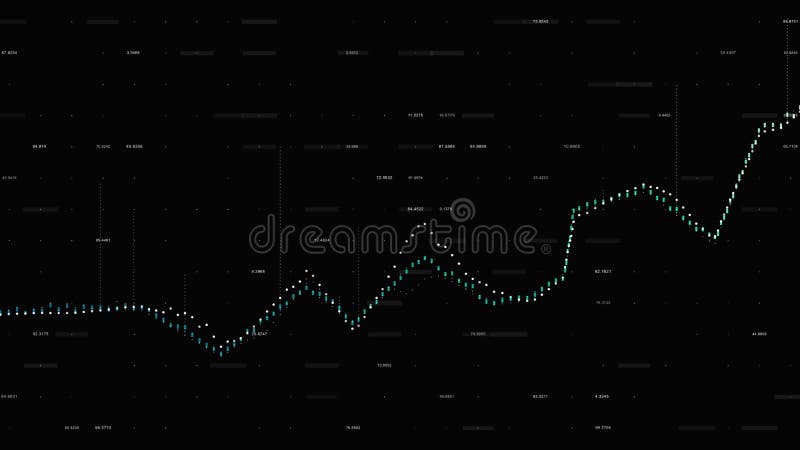 Growing Charts and Graphs on a Black Background. Stock Footage - Video ...