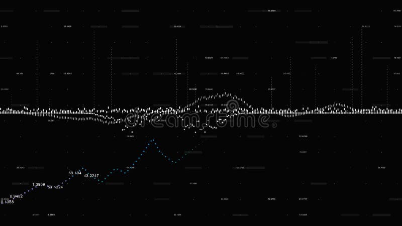 Growing Charts and Graphs on a Black Background. Stock Footage - Video ...