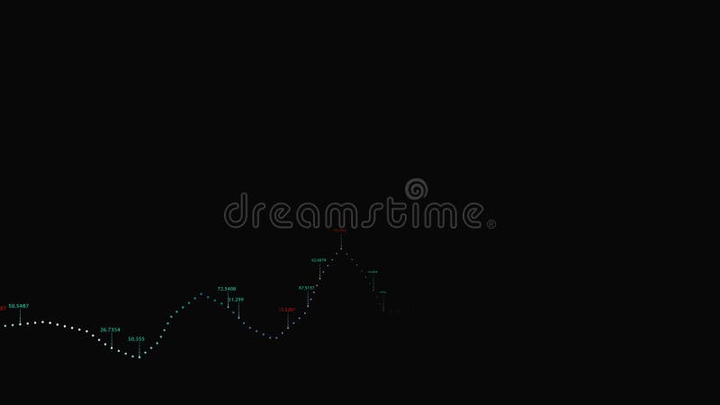 Growing Charts and Graphs on a Black Background. Stock Video - Video of ...