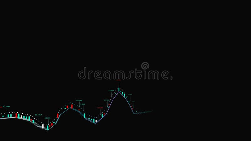 Growing Charts and Graphs on a Black Background. Stock Footage - Video ...