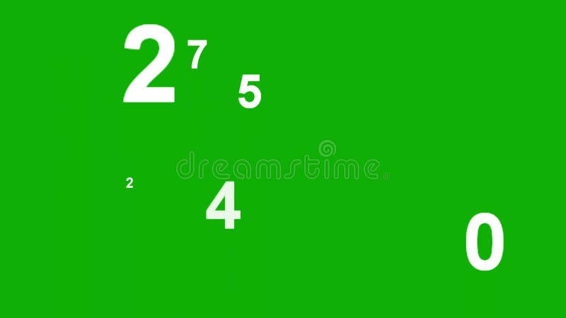 Digital Numbers Pattern Motion Graphics with Green Screen Background ... Digital Numbers Pattern Motion Graphics with Green Screen Background ...