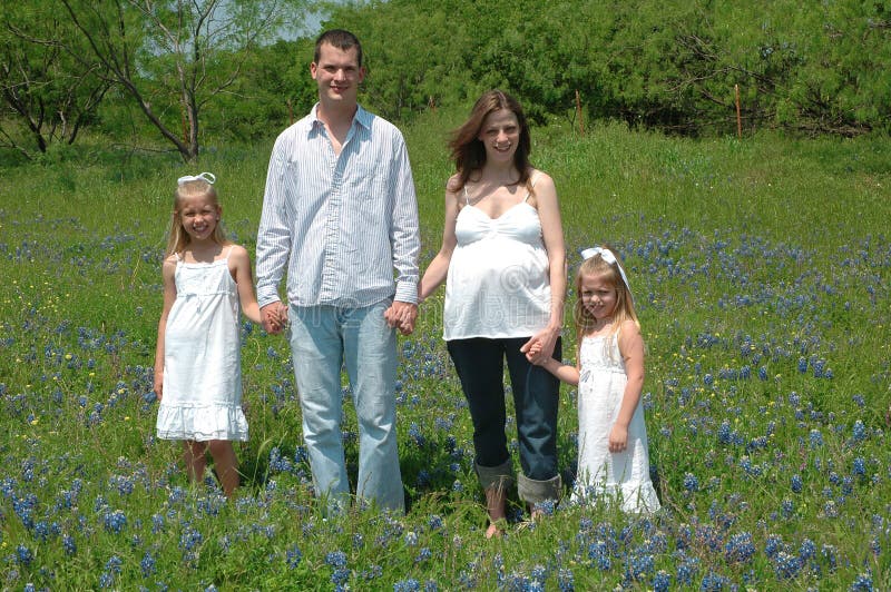 Growing Family stock image. Image of blond, blue, activity - 2362981