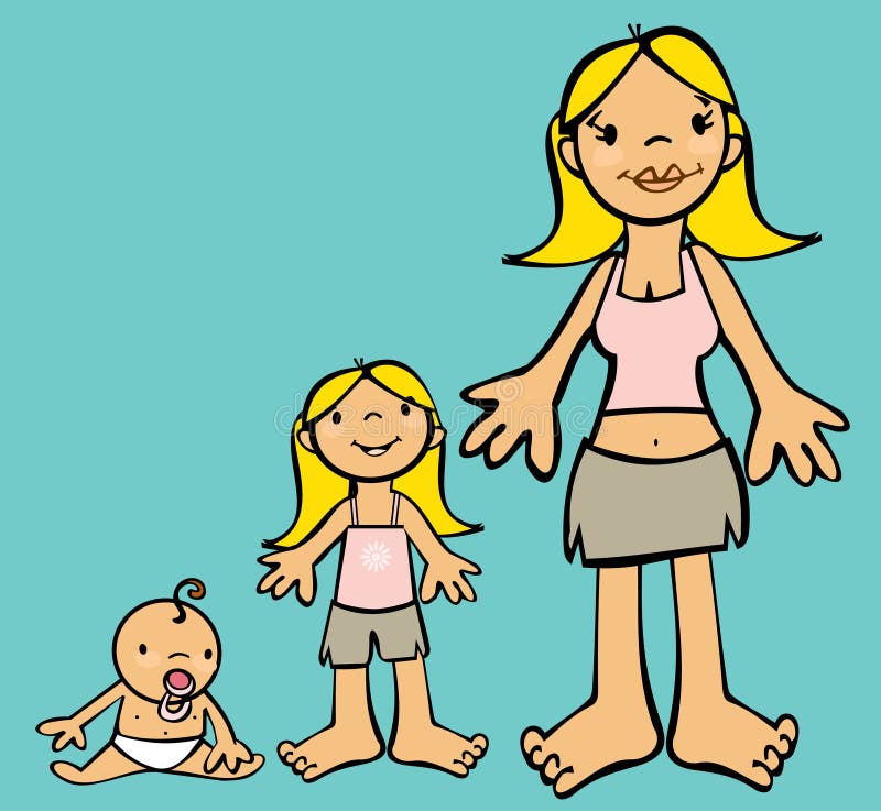 Growing Female stock vector. Illustration of group, life - 5376730