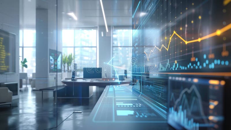 Growing Financial Graph Symbolizes Progress, Success, and Business ...