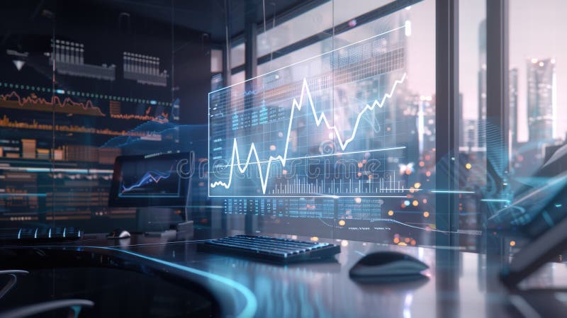 Growing Financial Graph Symbolizes Progress, Success, and Business ...