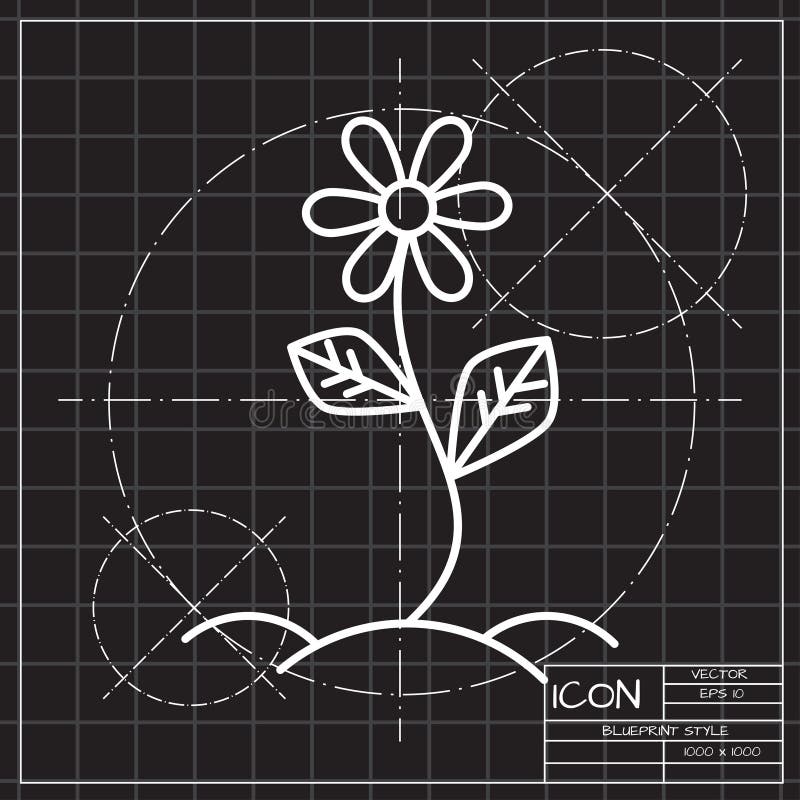 Growing Flower Sprout in Ground Illustration. Agriculture Vector Icon ...