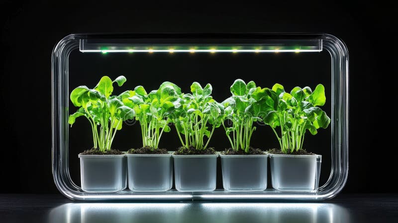 Growing Fresh Greens Indoors with Advanced LED Lighting for Optimal ...