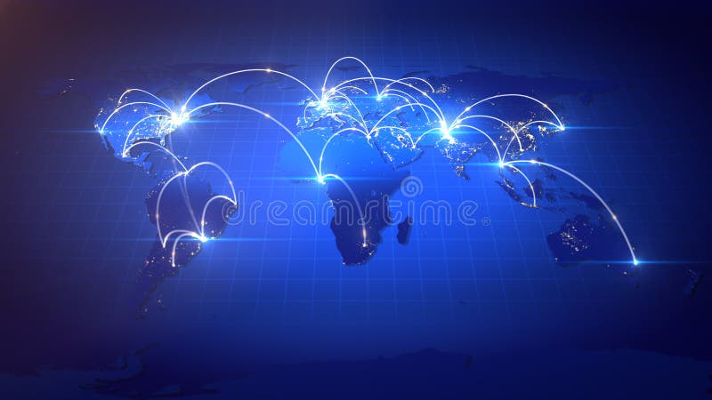 Growing Global Business Network. Stock Illustration - Illustration of ...