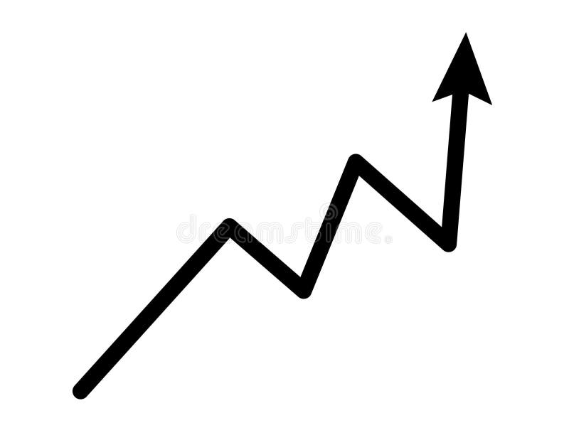 Growing Graph Arrow. Office Manager Grow Chart Icon. Grow Chart Vector ...