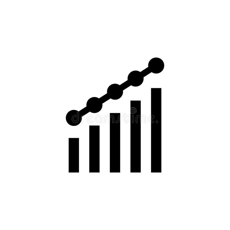 Growing Graph, Growth Diagram, Profit Solid Flat Vector Icon Isolated ...
