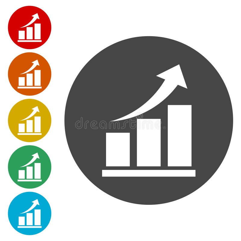 Growing Graph Icon. Business Analytics Chart Symbol Stock Vector ...