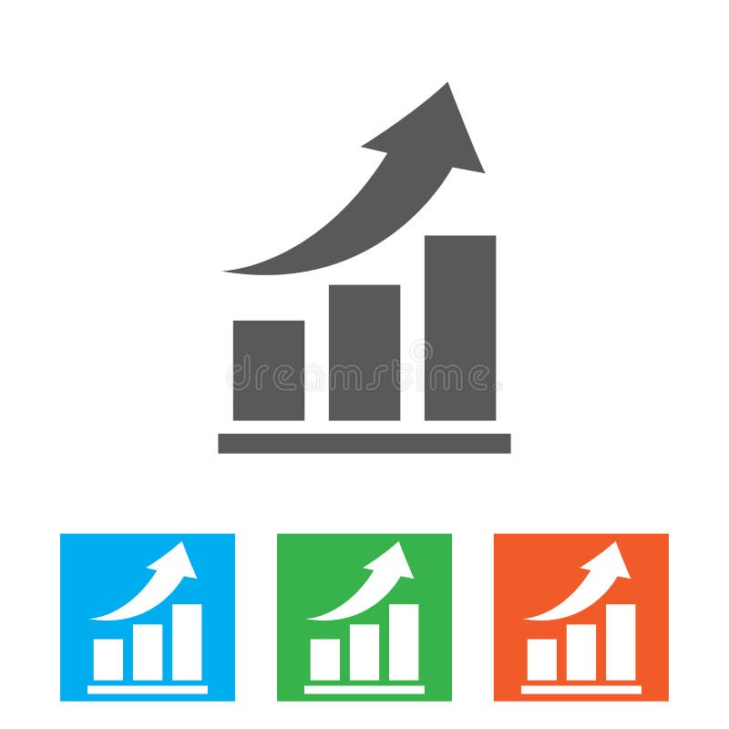 Growing Graph Icon. Business Graph Icon , Vector Illustration Stock ...