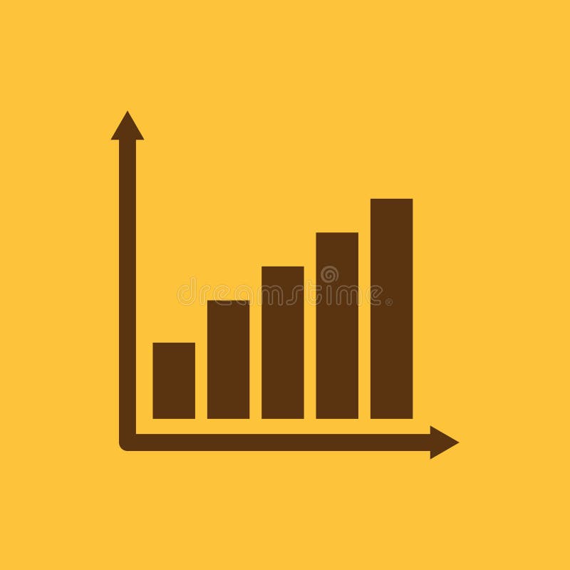 The Growing Graph Icon. Growth And Up Symbol. Flat Stock Vector ...