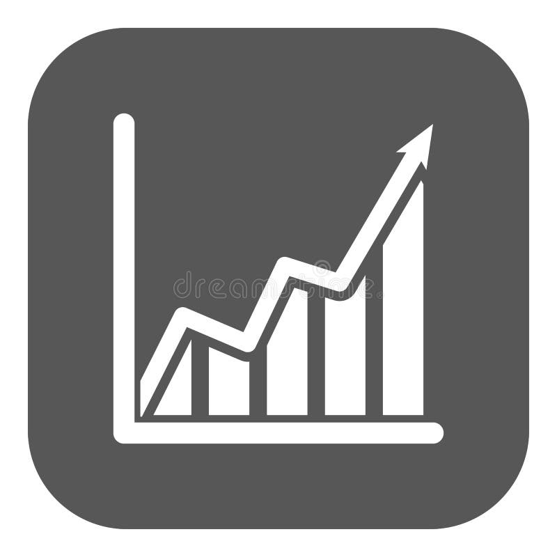 The Growing Graph Icon. Growth and Up Symbol Stock Vector ...