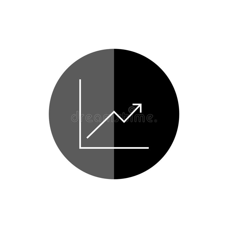 Growing Graph Icon, Progress Symbol, Simple Vector Icon Stock Vector ...