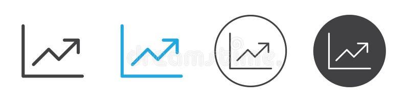 Growing Graph Icon Simple Outline Vector Logo Stock Illustration ...