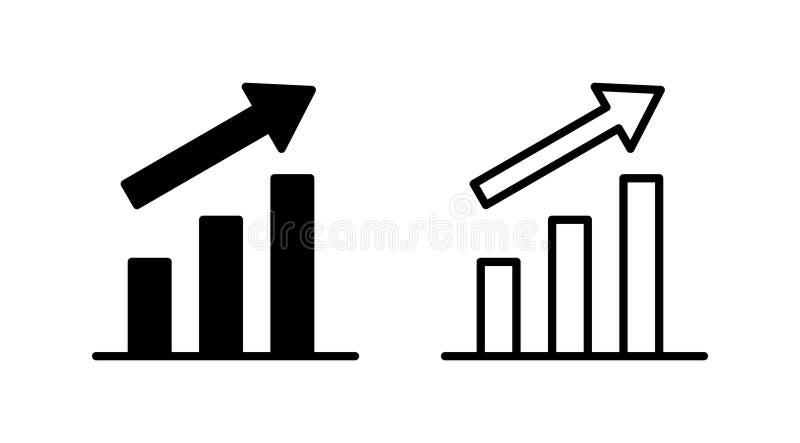 Growing Graph Icon . Chart Icon. Graph Icon Stock Vector - Illustration ...