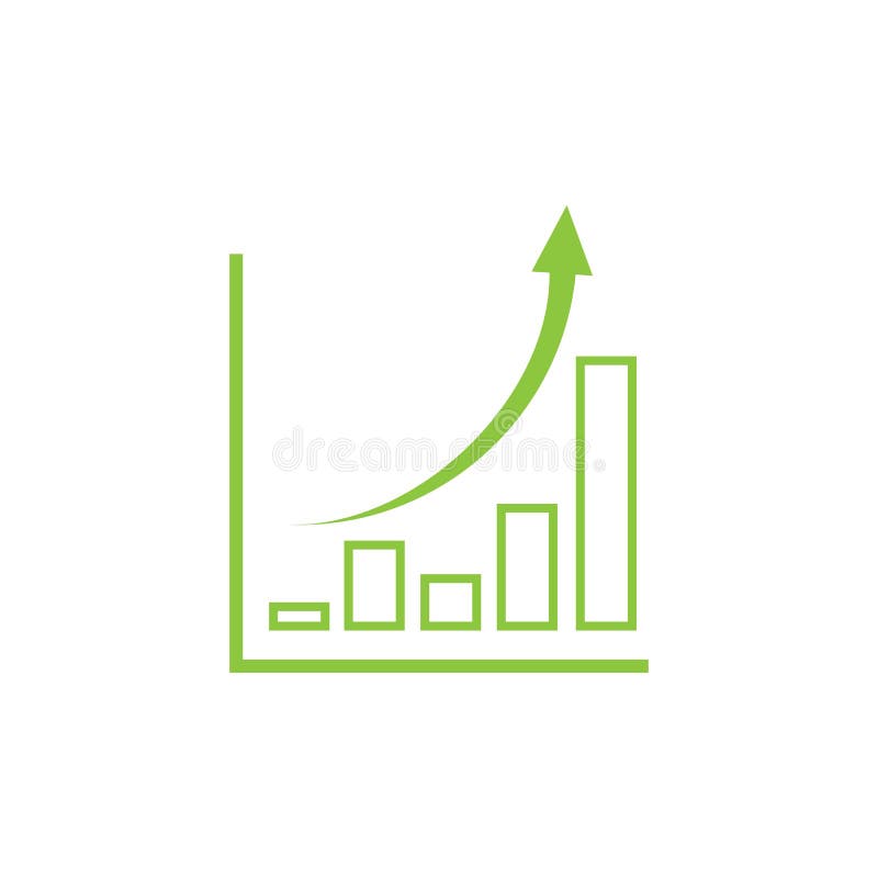 Growing Graph Icon Vector Illustration Design Template Stock Vector ...