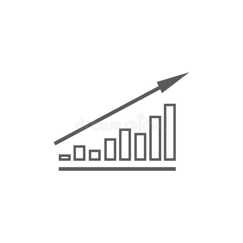 Growing Graph Icon Vector Illustration Design Template Stock Vector ...