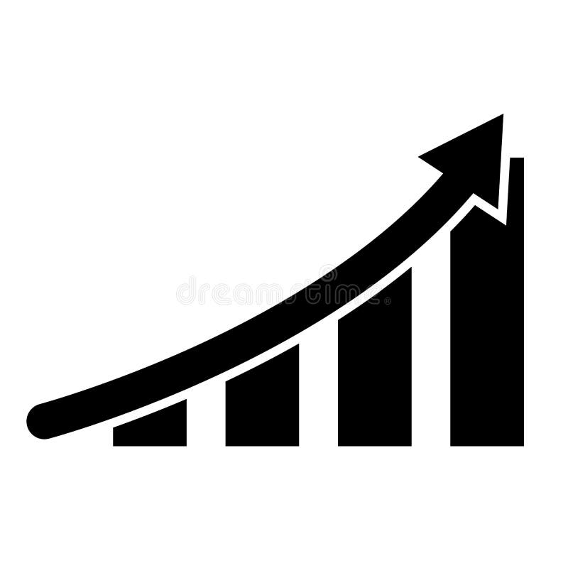 Growing graph icon stock illustration. Illustration of progress - 123297418